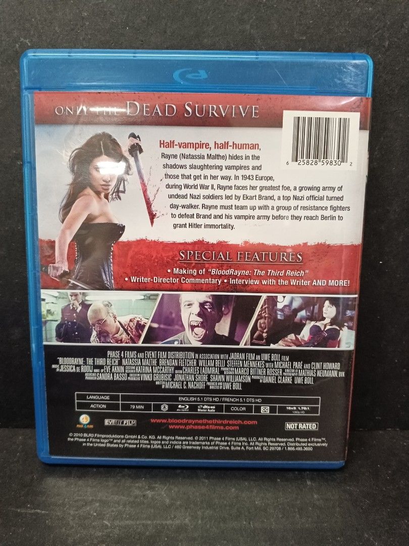 Original Blu-ray Disc: BLOODRAYNE - The Third Reich - Natassia Malthe ...
