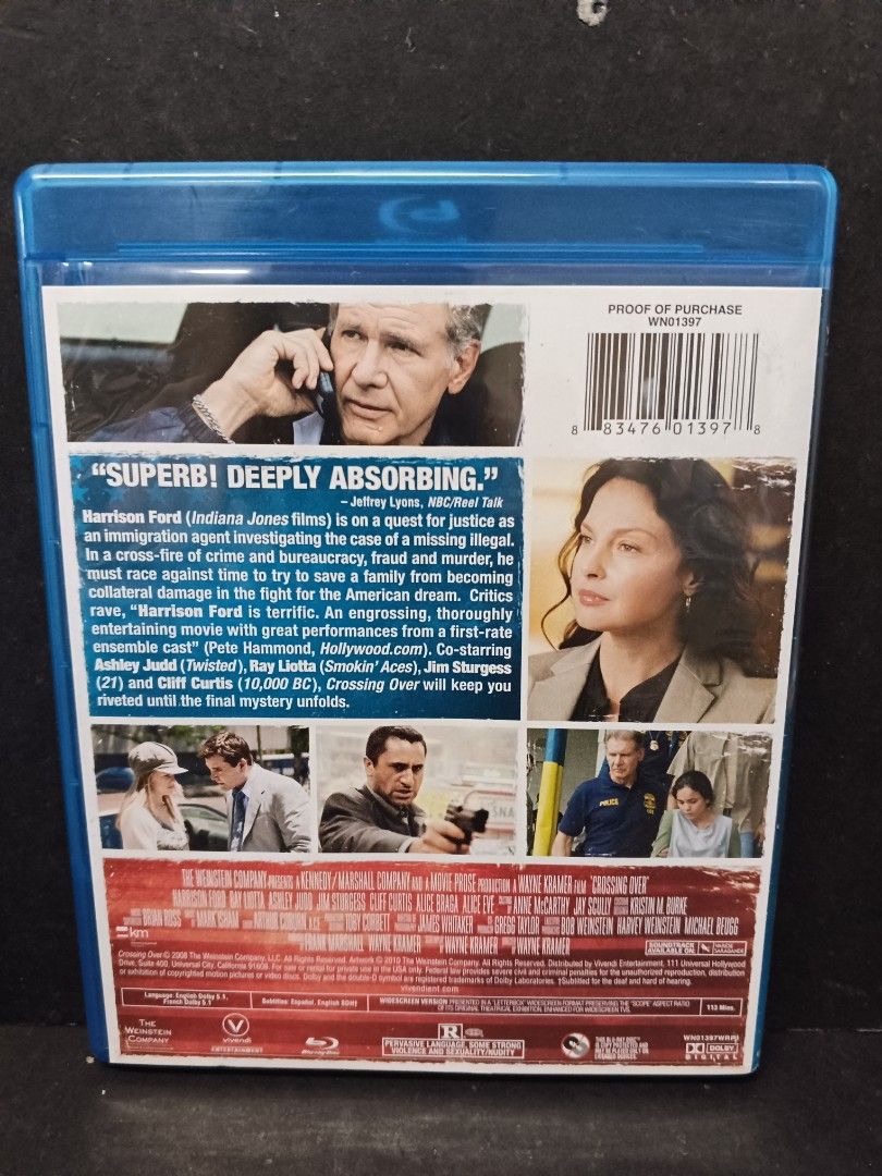 Original Blu-ray Disc: CROSSING OVER - Harrison Ford, Ray Liotta, Jim ...