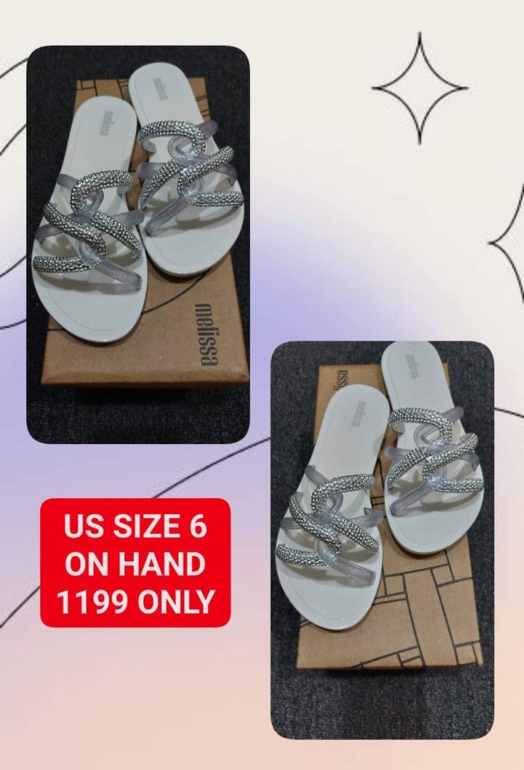 ORIGINAL MELISSA US SIZE 5 FOR ONLY 1200, Women's Fashion, Footwear, Flats & Sandals on Carousell