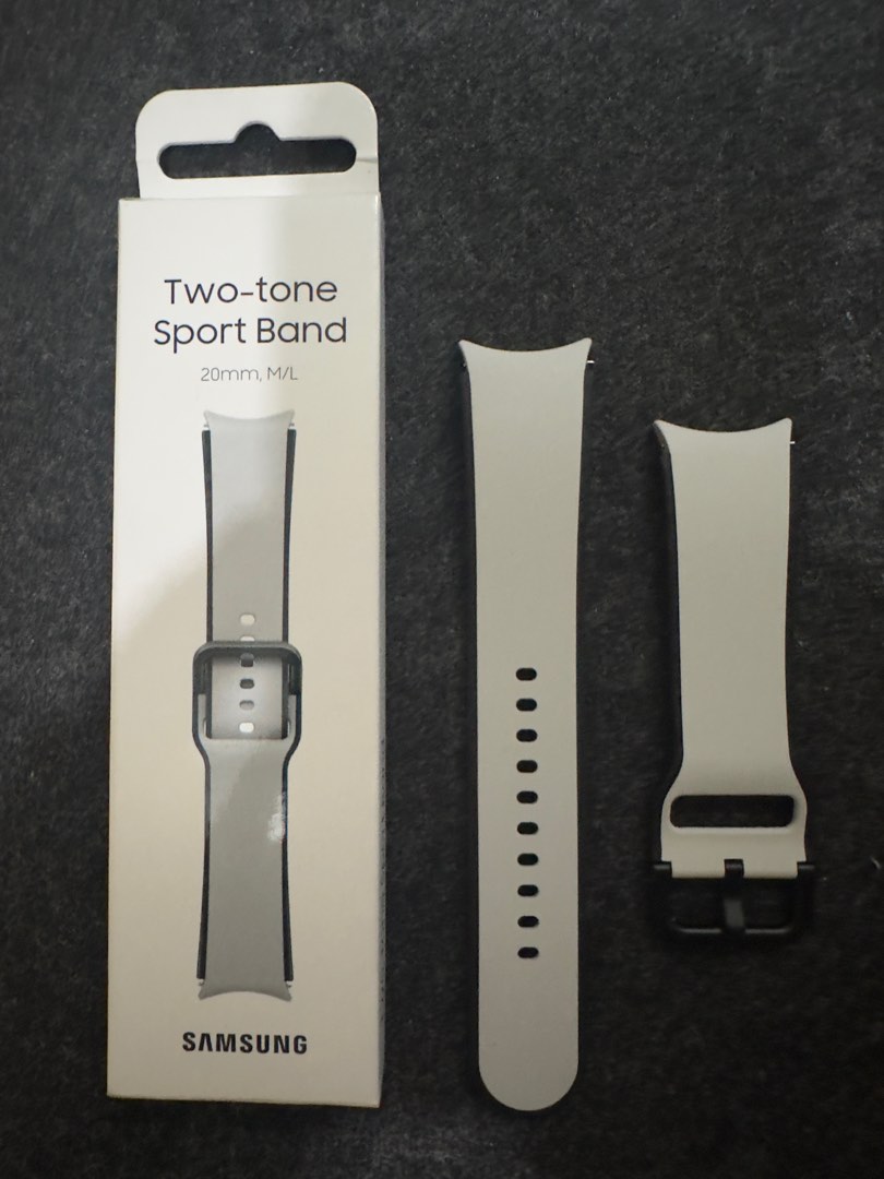 Original Two-tone Sport Band for Samsung Galaxy Watch 20mm, M/L, Mobile ...