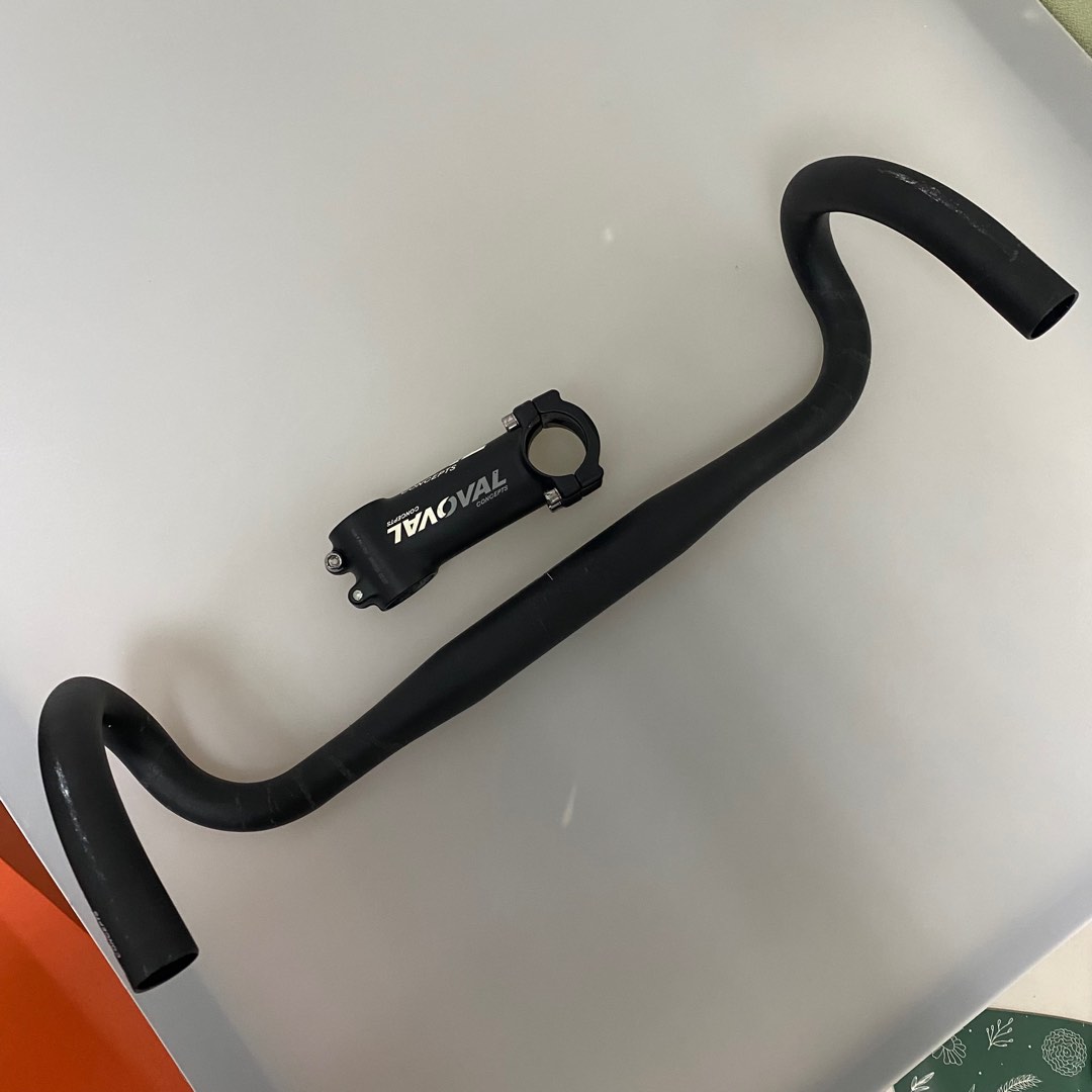 Oval Alloy Dropbar Handlebar 40cm Oval Alloy Stem 10cm, Sports ...