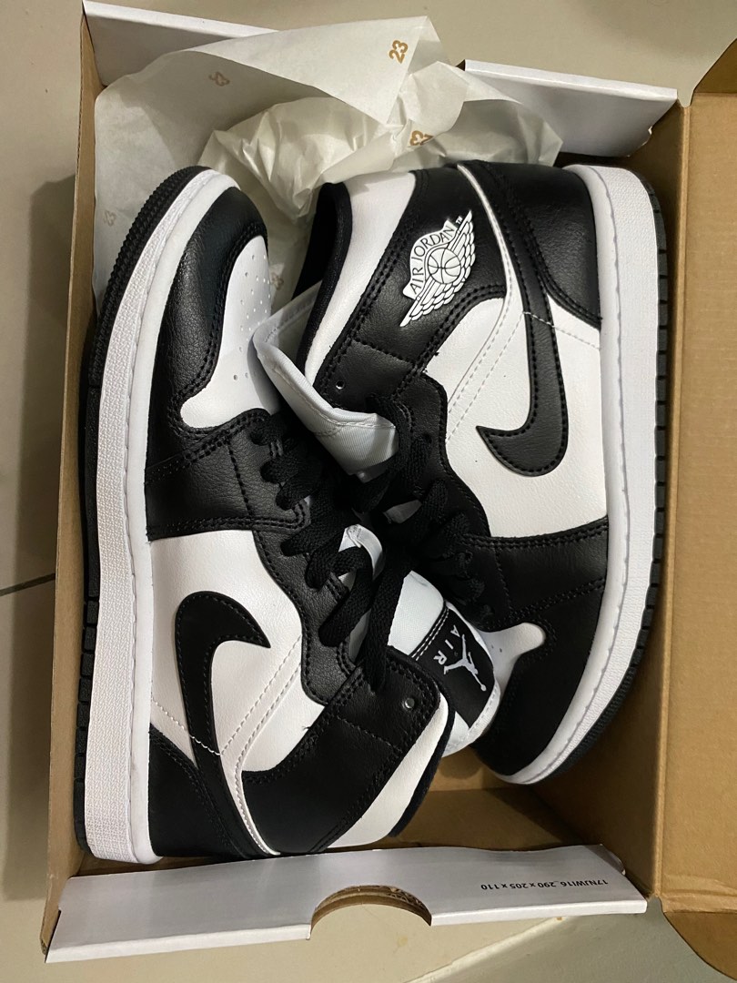 PANDA AIR JORDAN 1 MID, Women's Fashion, Footwear, Sneakers on Carousell