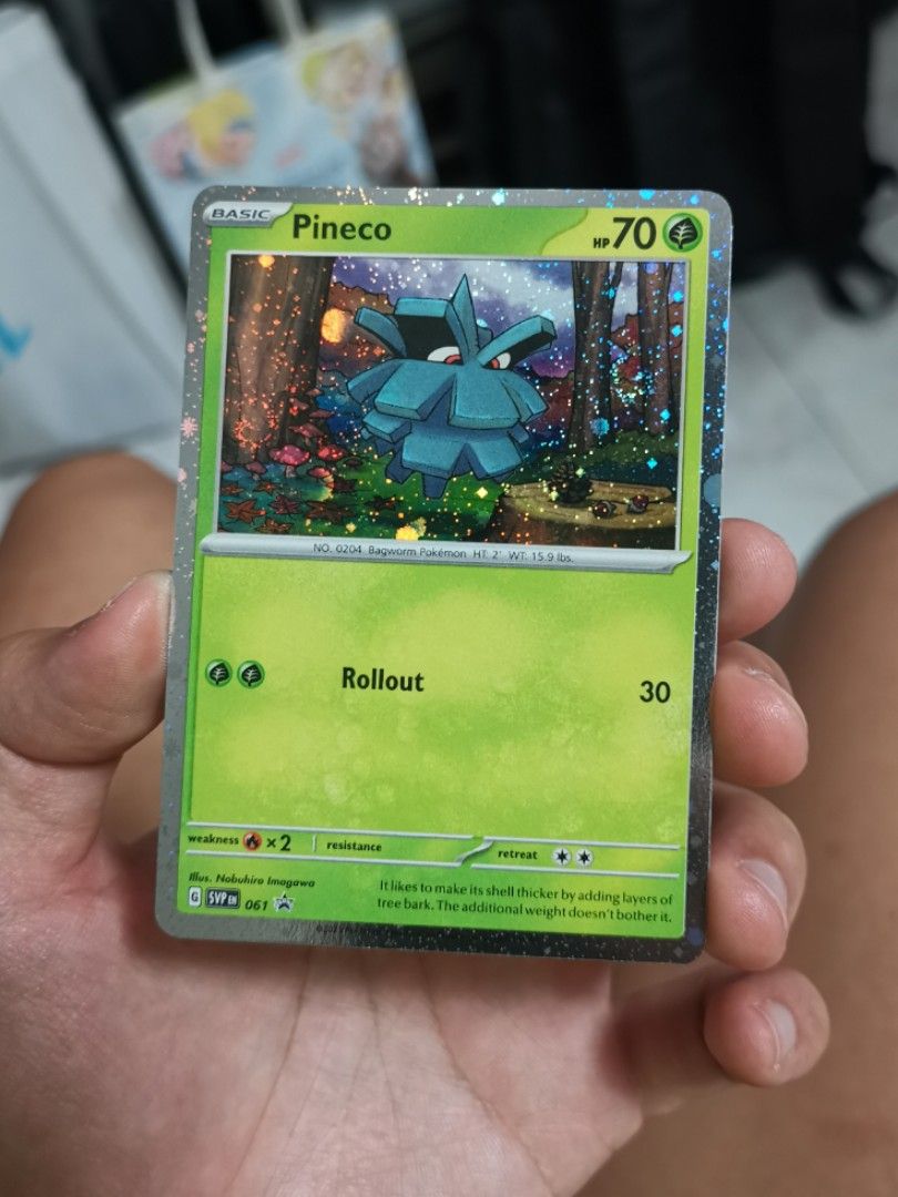 Paradox Rift Pineco promo cards pokemon tcg, Hobbies & Toys ...