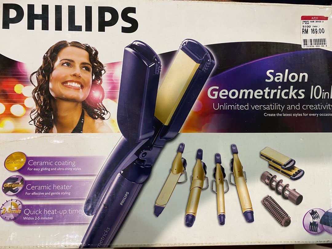 Phillips Salon Geometricks 10 in 1 Multistyler, Beauty & Personal Care ...