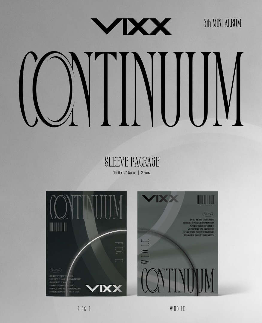 [PO] VIXX - CONTINUUM (5TH MINI ALBUM) PIECE/WHOLE VERSION, Hobbies & Toys, Memorabilia ...