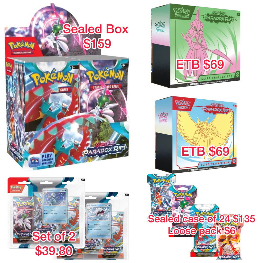 Pokemon paradox Rift sv04 booster box / etb / blister / sleeved booster ...