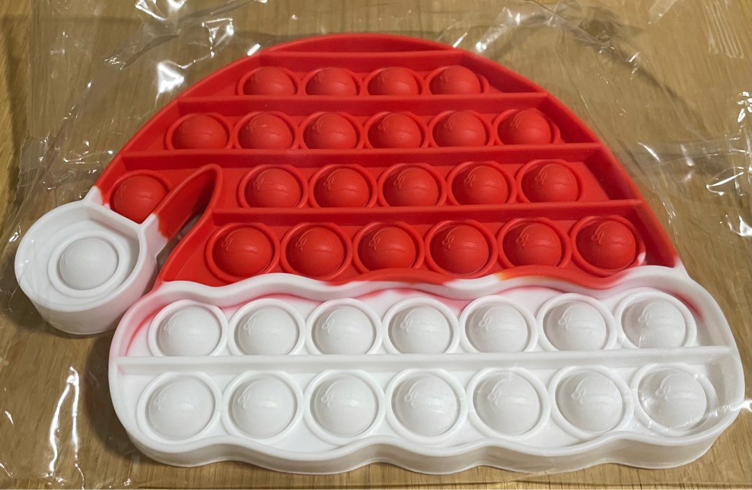 Pop It Bubble Sensory Fidget Toy - Christmas Hat, Hobbies & Toys, Toys ...