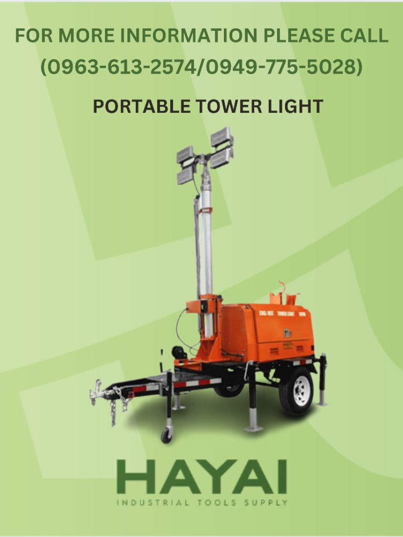 PORTABLE TOWER LIGHT, Commercial & Industrial, Construction Tools ...