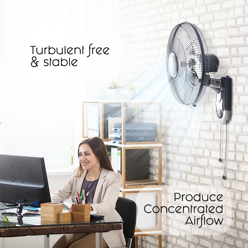 PowerPac Wall Fan 16 Inch (U.P. $66.90), Furniture & Home Living ...