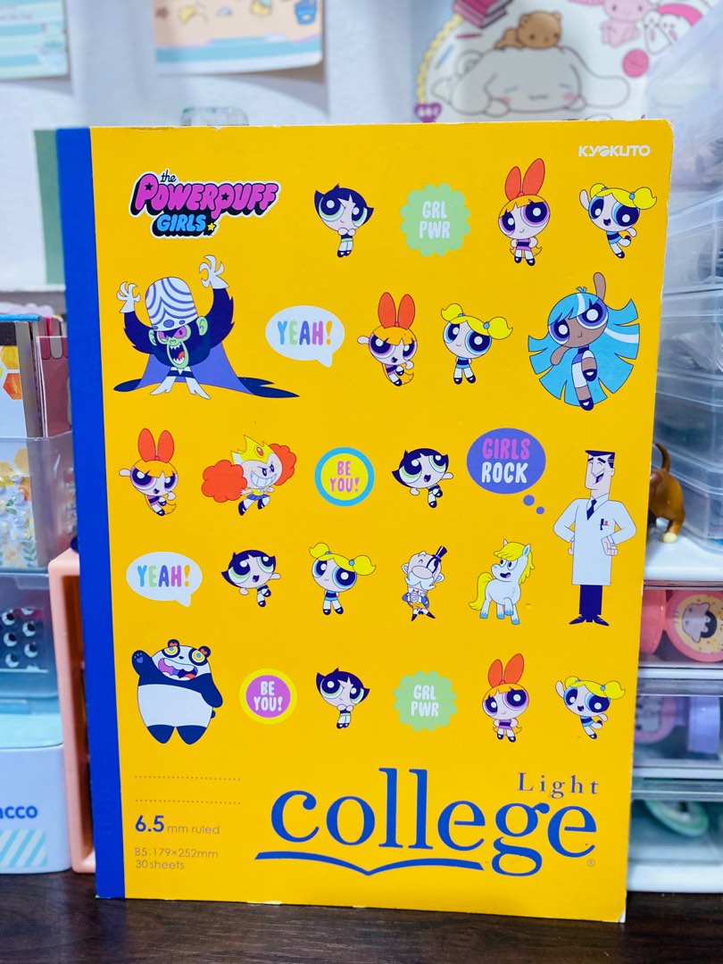 powerpuff girls ppg big notebook, Hobbies & Toys, Stationary & Craft ...