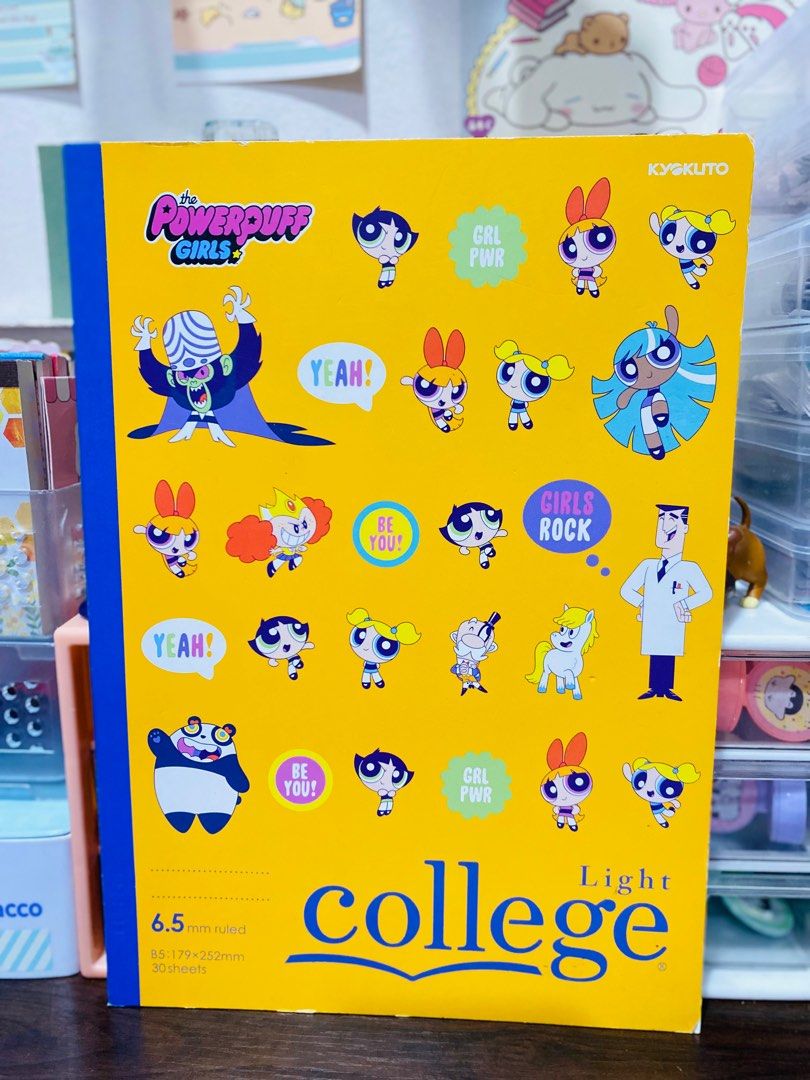 powerpuff girls ppg big notebook, Hobbies & Toys, Stationary & Craft ...