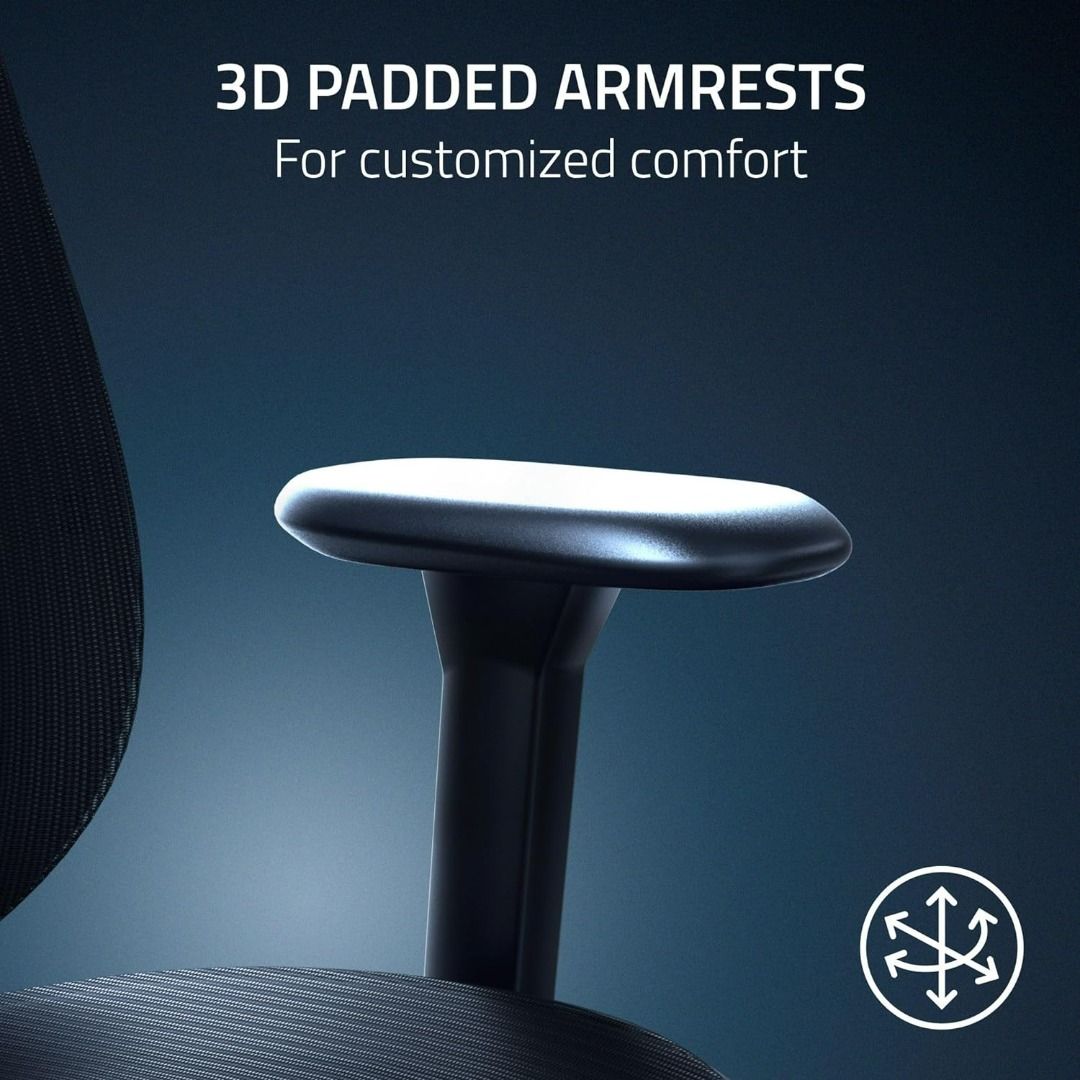 Razer Fujin Pro - Fully Adjustable Mesh Gaming Chair - NASA+AP ...