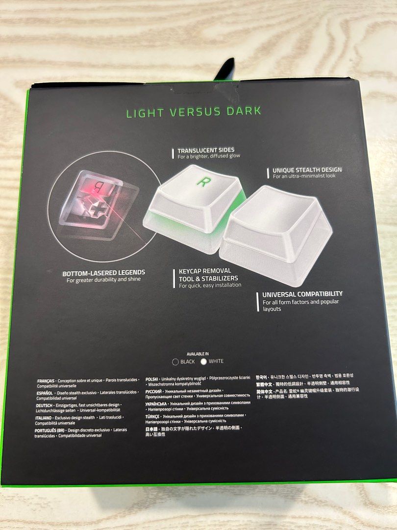 Razer Phantom Keycap Stealth Upgrade set for mechanical and optical ...