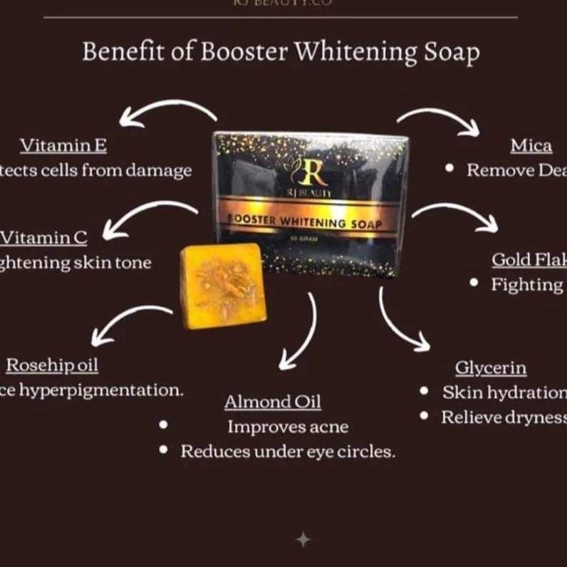 RJ BOOSTER WHITENING SOAP / RJ BEAUTY, Beauty & Personal Care, Bath ...