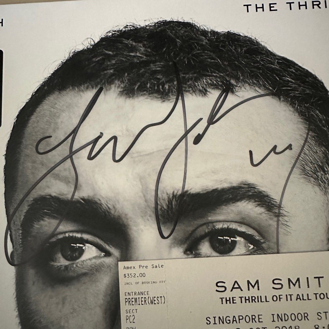Sam Smith signed vinyl, Hobbies & Toys, Music & Media, Vinyls on Carousell