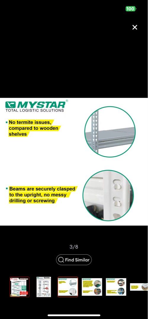 [SG WHOLESALE DIRECT] ORIGINAL MYSTAR METAL Boltless Rack for BTO ...