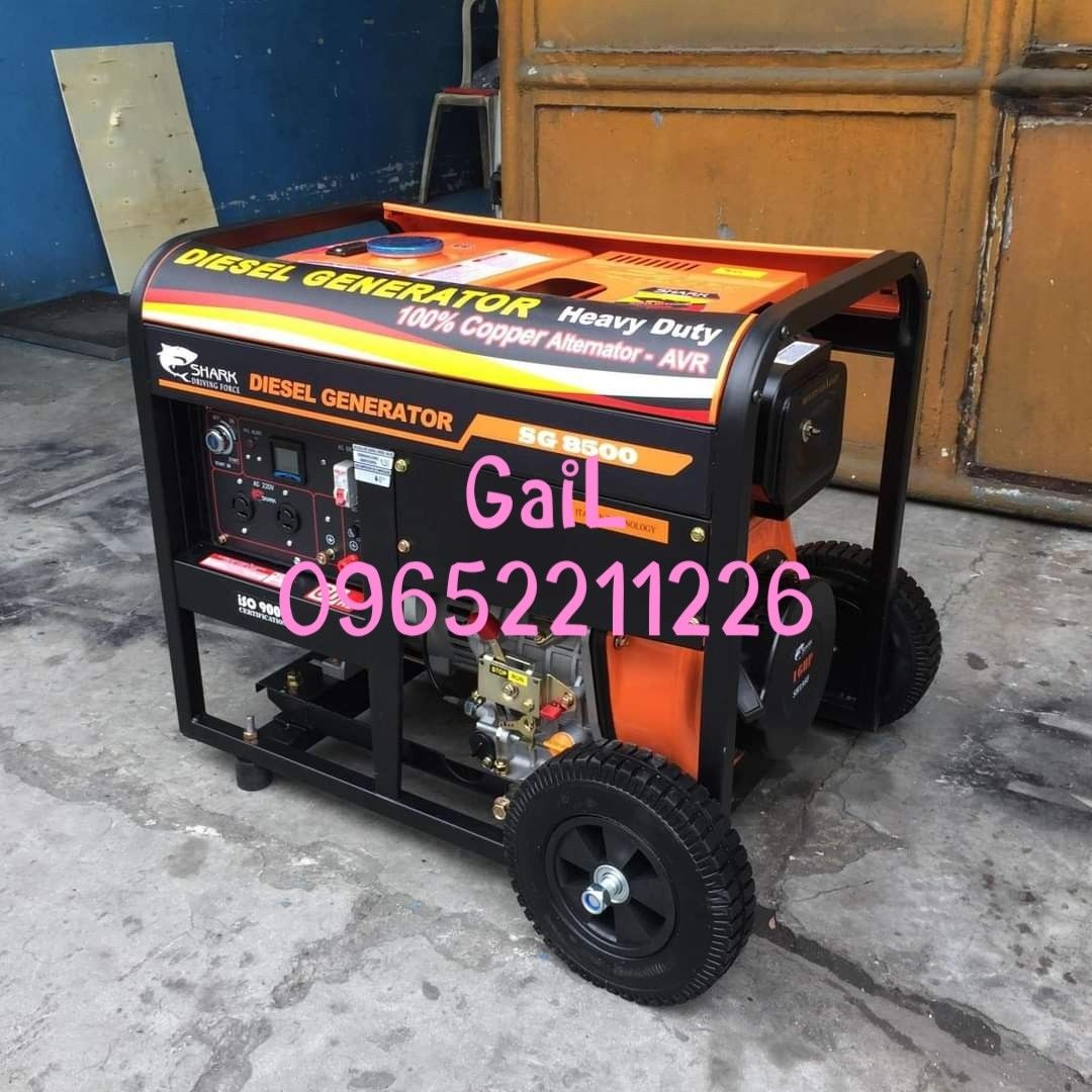 SHARK 8.5KVA OPEN-TYPE, ELECTRIC START, DIESEL GENERATOR, 1 PHASE, 220V ...