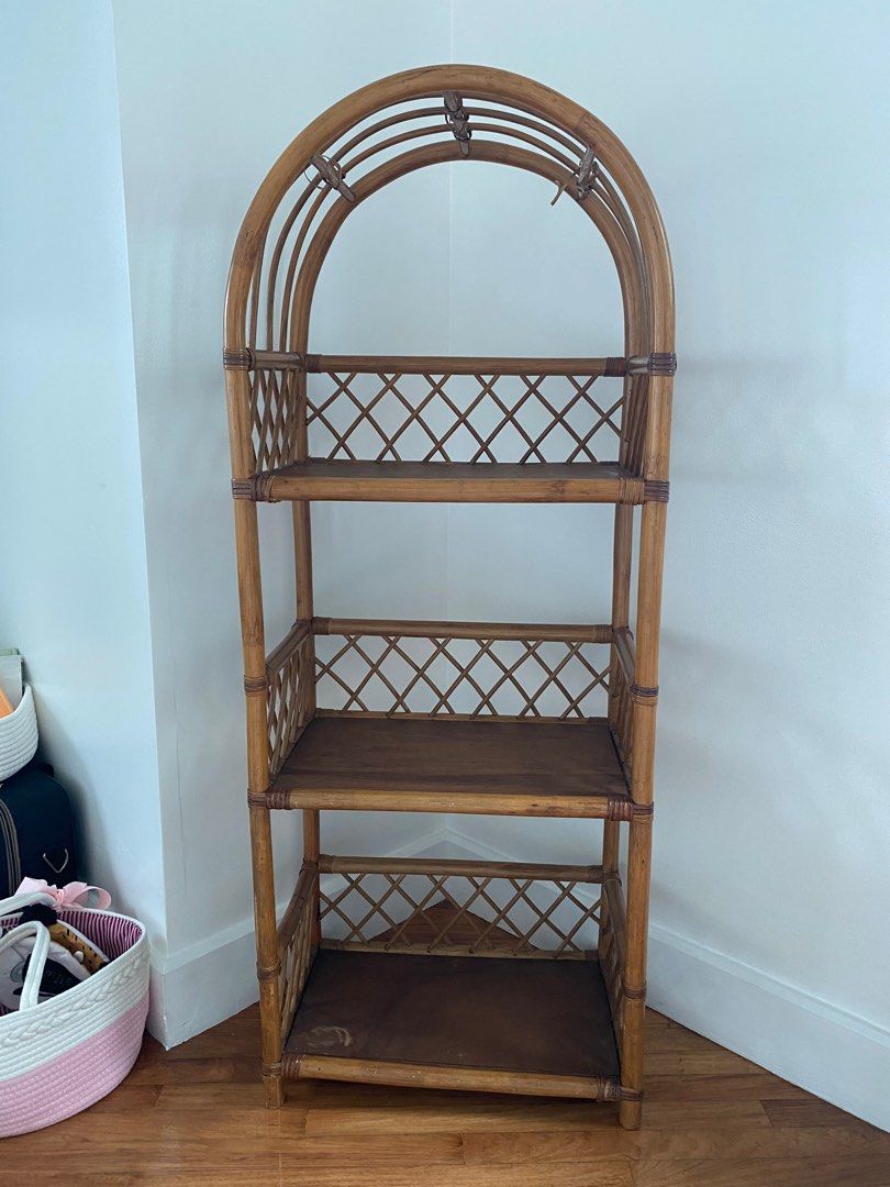 Small Rattan Bookshelf, Furniture & Home Living, Furniture, Shelves ...
