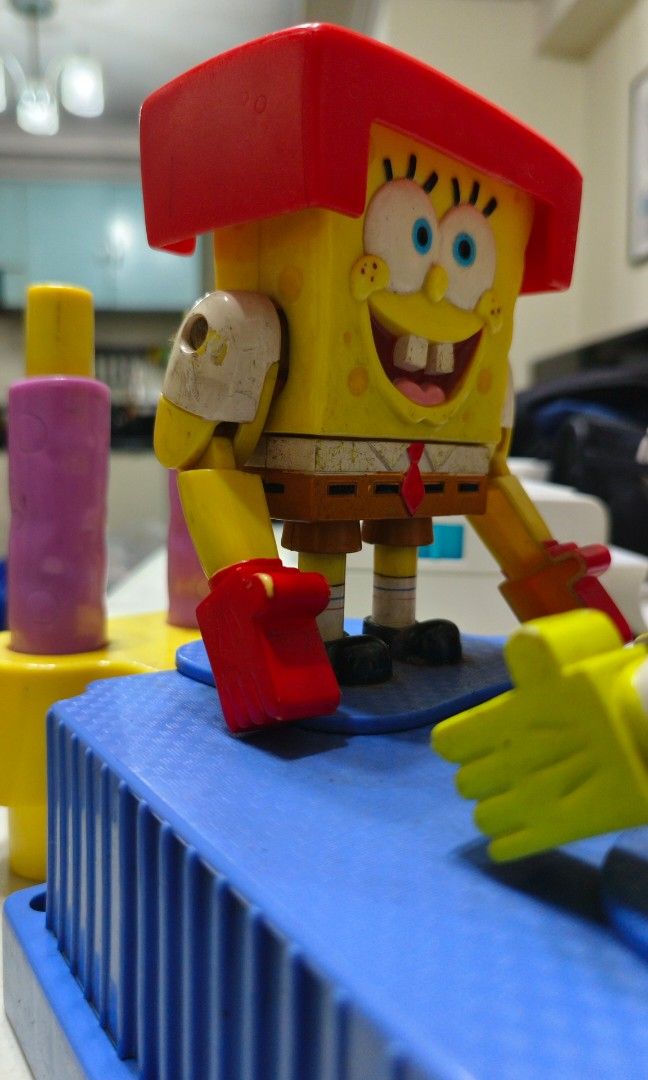SpongeBob Squarepants & Sandy Boxing Game Rock em Sock em Robots Mattel ...