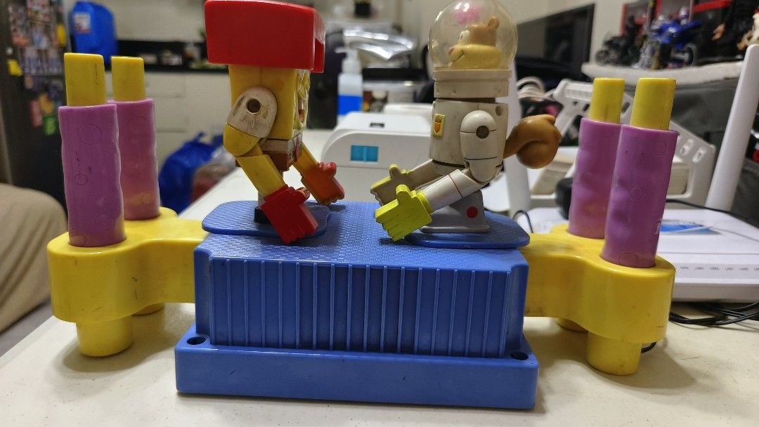 SpongeBob Squarepants & Sandy Boxing Game Rock em Sock em Robots Mattel ...