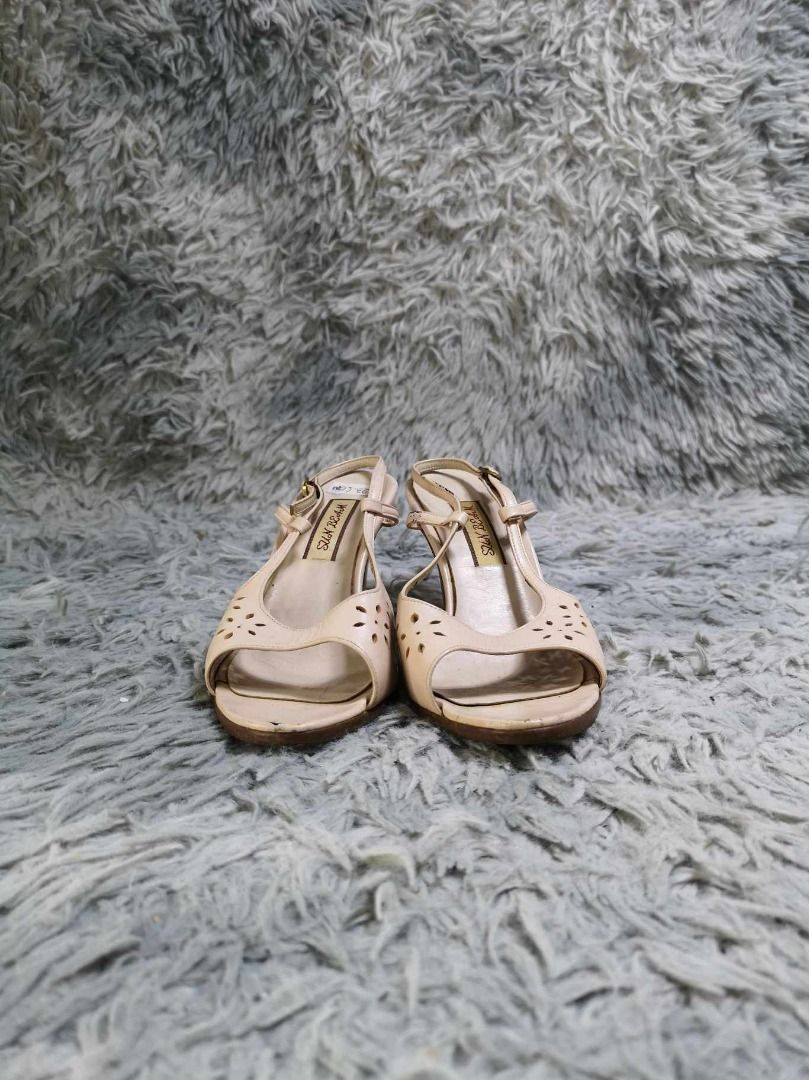 Sun Beam Peach Leather Sexy Heels, Women's Fashion, Footwear, Heels on ...