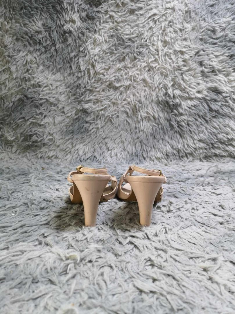 Sun Beam Peach Leather Sexy Heels, Women's Fashion, Footwear, Heels on ...