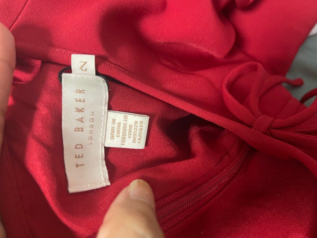 Ted Baker Red Dress, Women's Fashion, Dresses & Sets, Dresses on Carousell