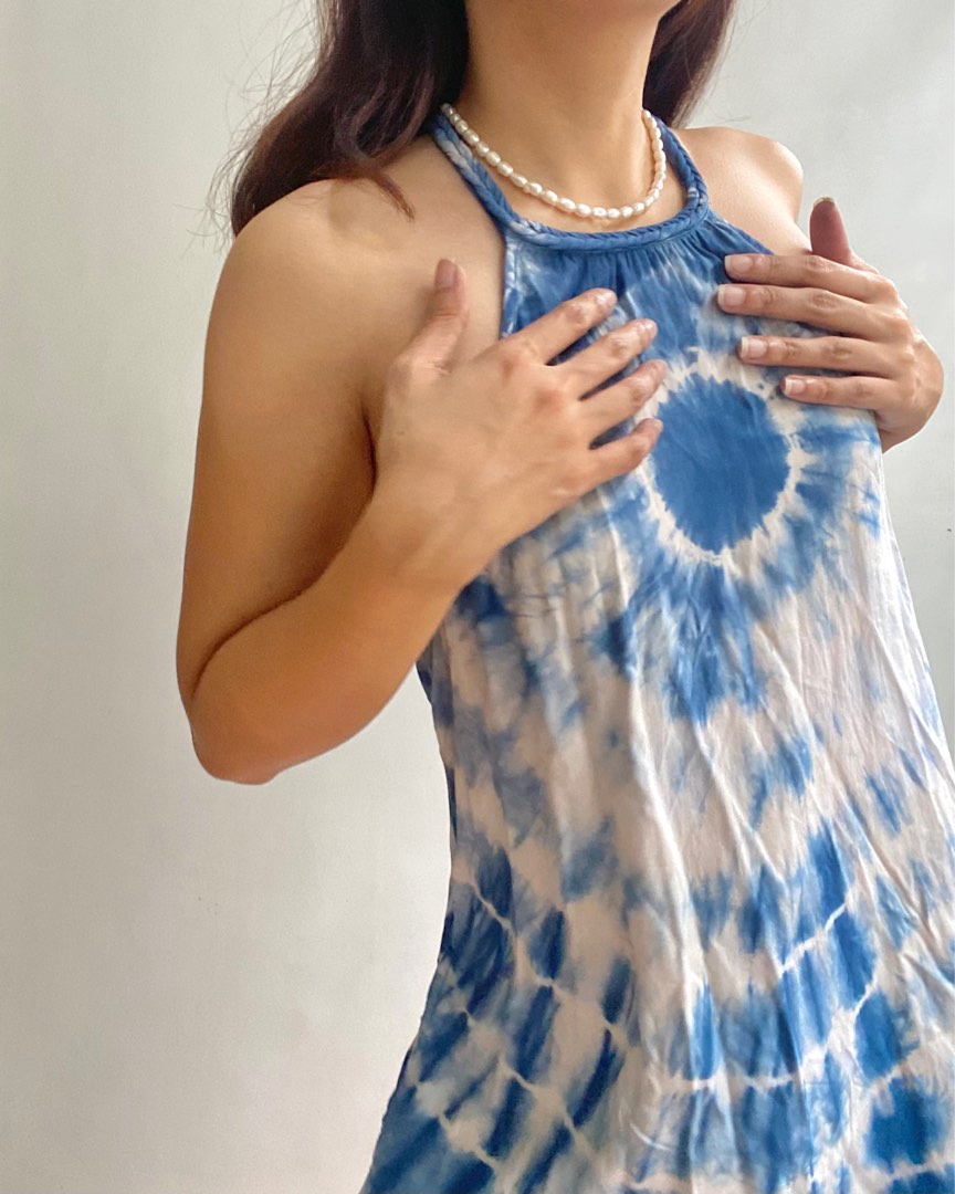 Tie Dye Halter Dress Womens Fashion Dresses And Sets Dresses On Carousell