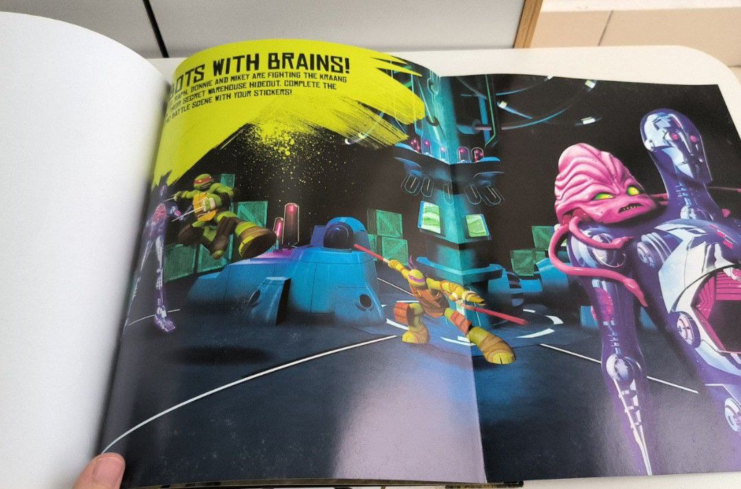 TMNT Nickelodeon TMNT Fold out sticker scenes Over 50 stickers with 12 ...