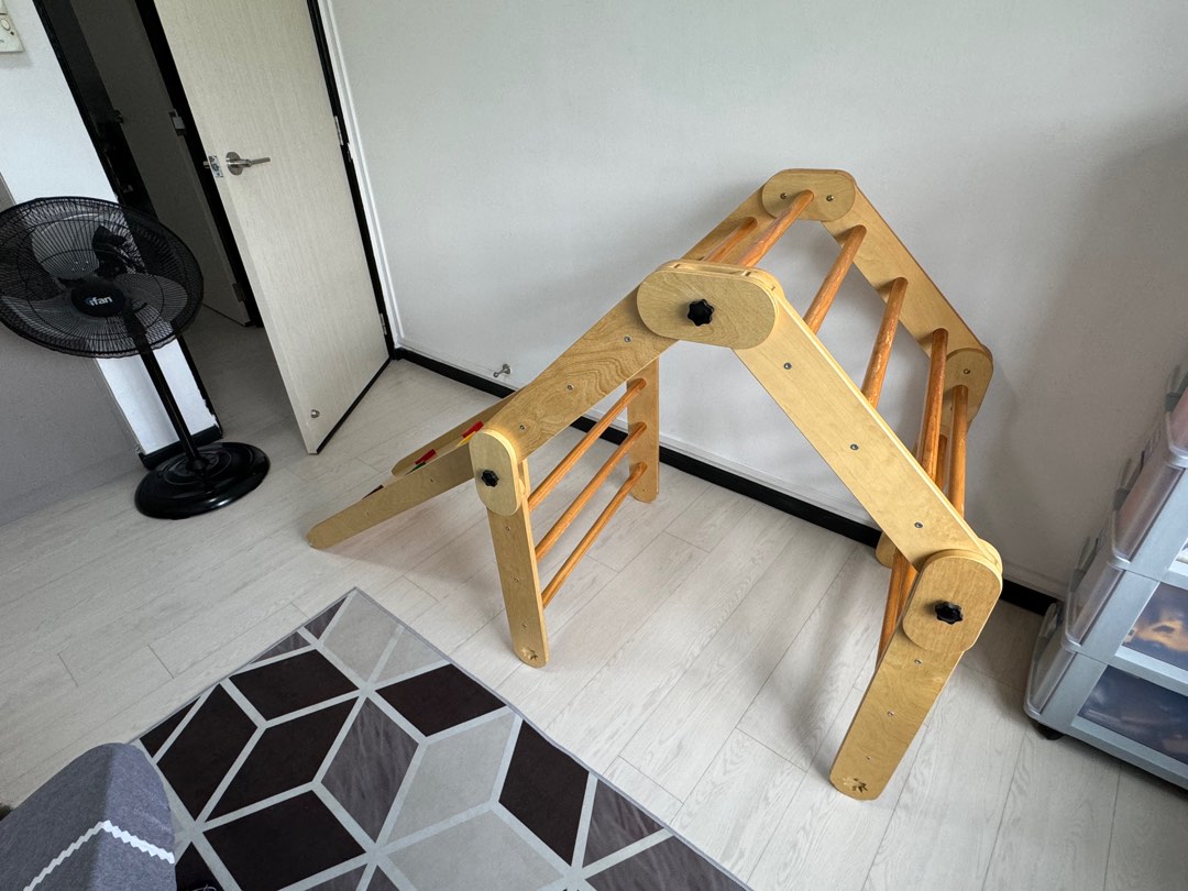 Adjustable pikler triangle with slide., Babies & Kids, Infant Playtime ...