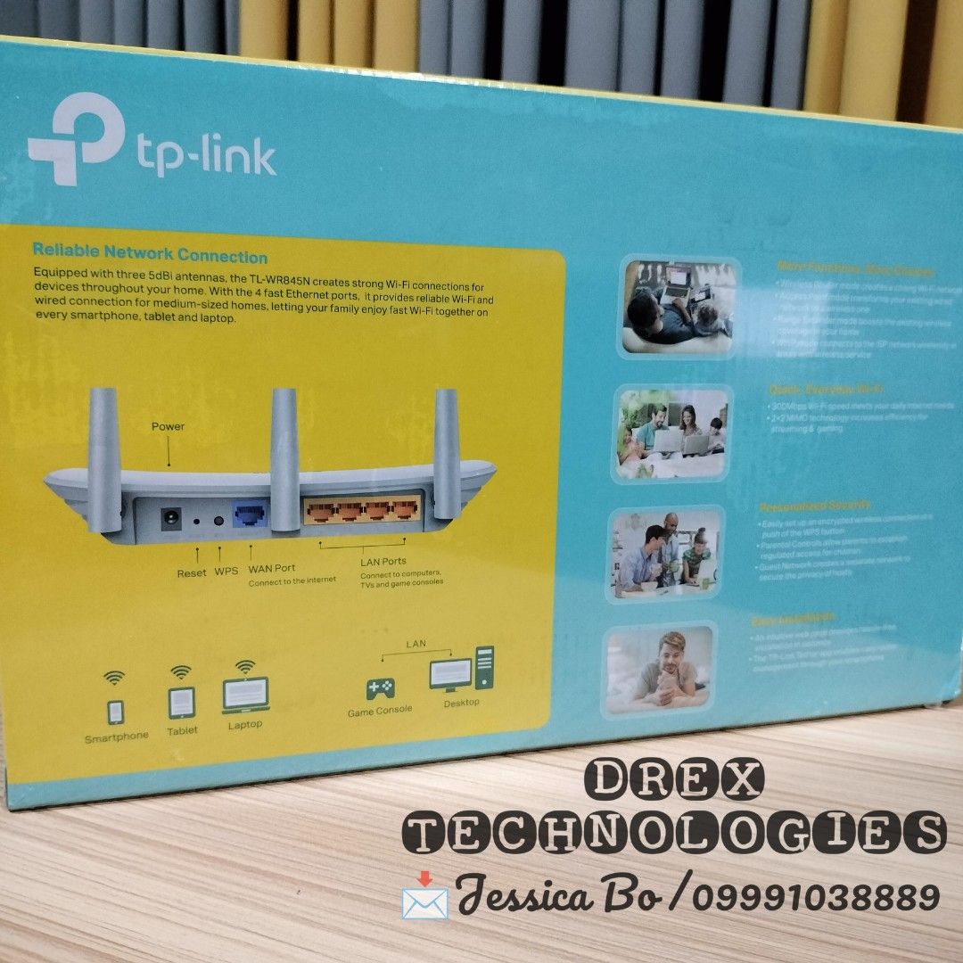 TP-LINK WR845N N300 Wifi Router, Computers & Tech, Parts & Accessories ...