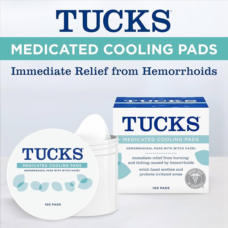 Tucks Medicated Cooling Pads 100 pads, hemorrhoids, pregnancy, Babies ...
