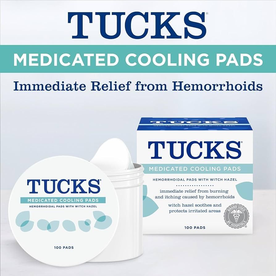 Tucks Medicated Cooling Pads 100 pads, hemorrhoids, pregnancy, Babies ...
