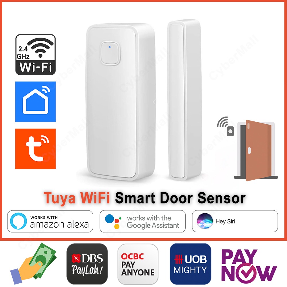 Tuya Smart WiFi Door Sensor Wireless Window Open Closed Detector App Notification Alert Security ...