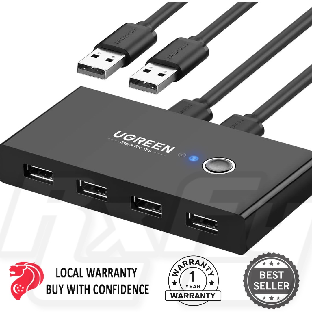 UGREEN USB 4-Port 2.0 Switch Box, Computers & Tech, Parts & Accessories ...