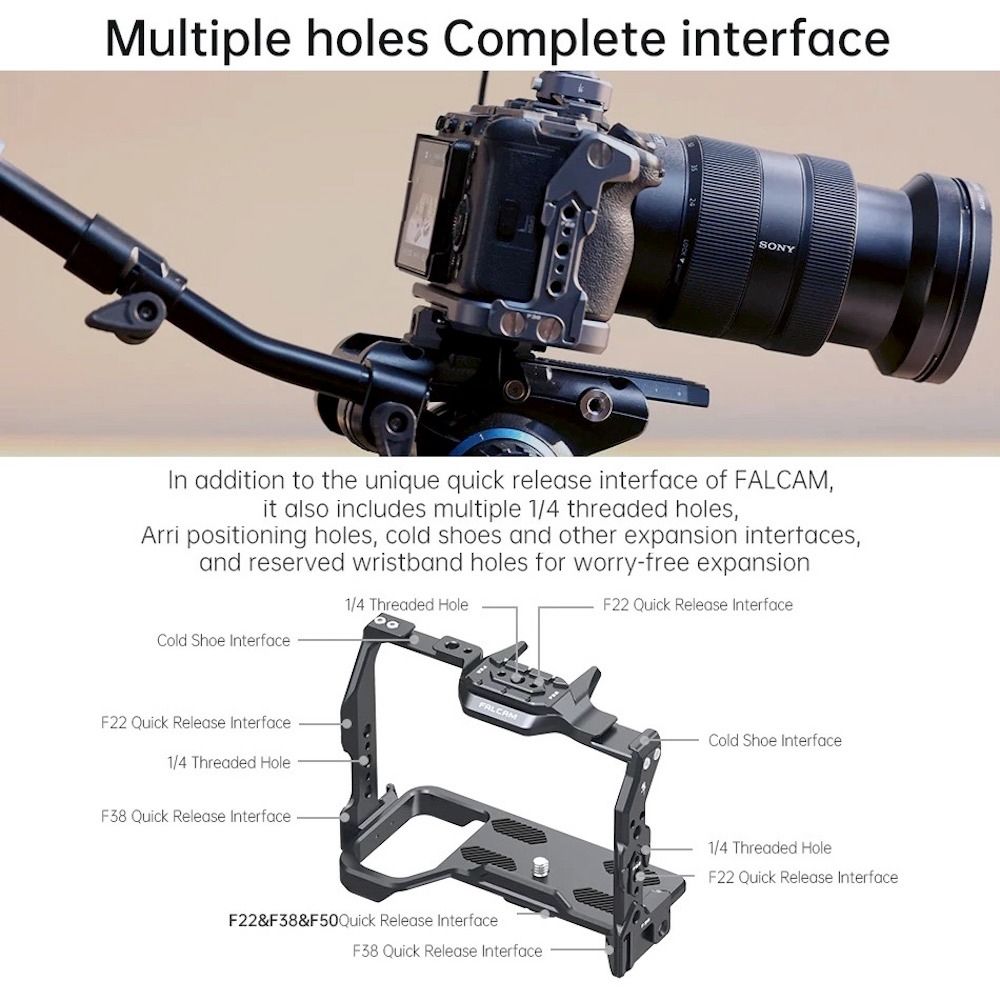 Ulanzi Falcam F22 F38 F50 Quick Release Camera Cage V2 For Sony A7M4 A7 IV 2824A, Photography ...