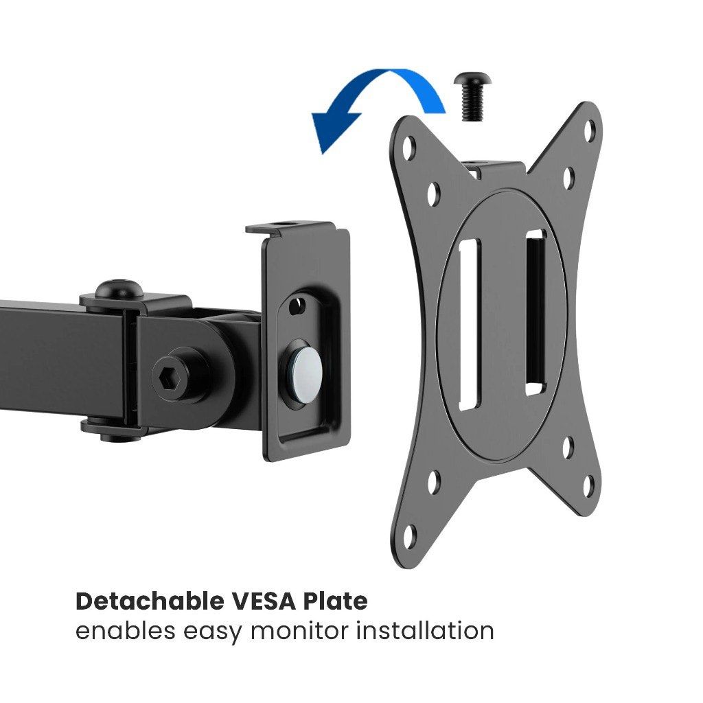 ULTi EVO Dual Monitor Arm Stand with Freestanding Base & Stealth Laptop ...