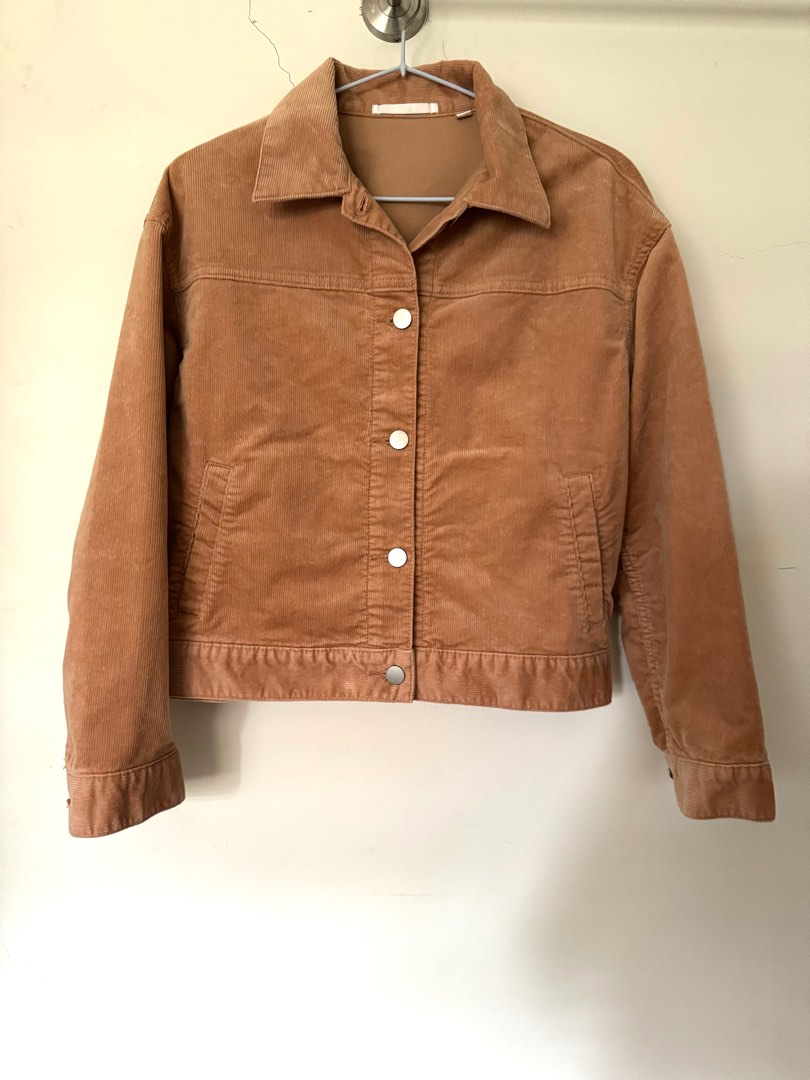 Uniqlo Corduroy Cropped Jacket, Women's Fashion, Coats, Jackets and ...