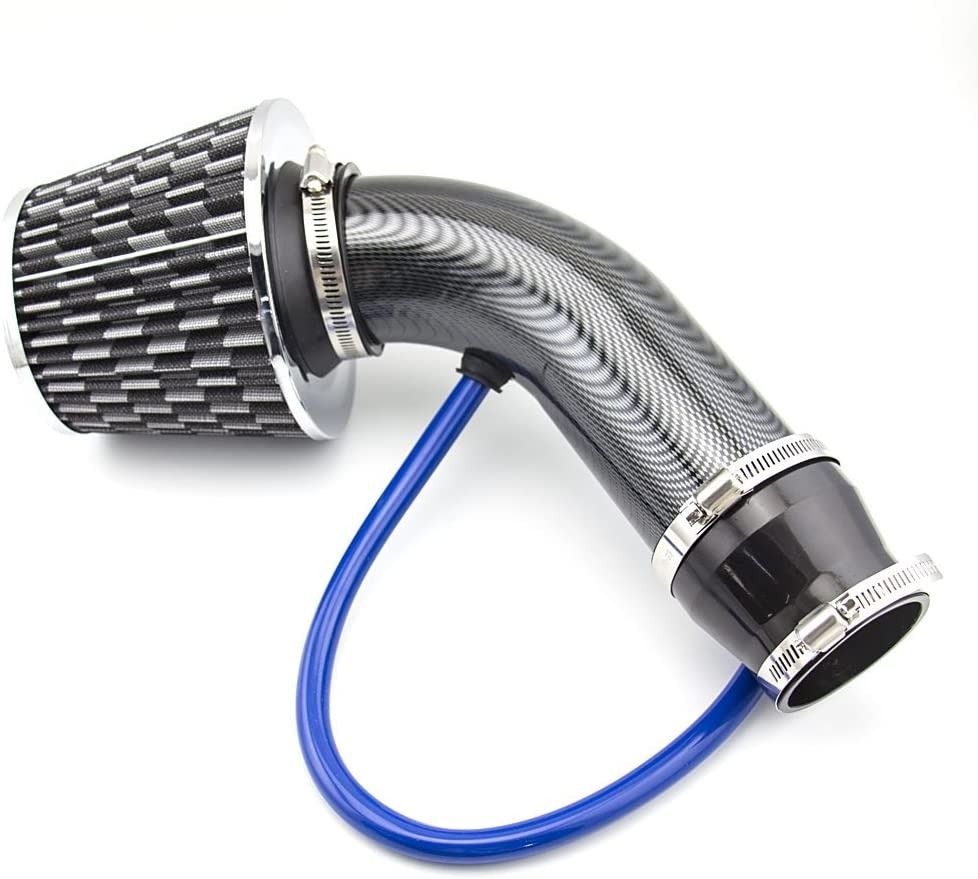 Universal Cold Air Intake Filter Car Air Filter Kit Black, Car ...