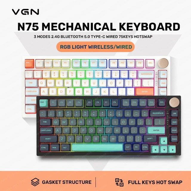 VGN N75 Custom Mechanical Keyboard, Computers & Tech, Parts ...