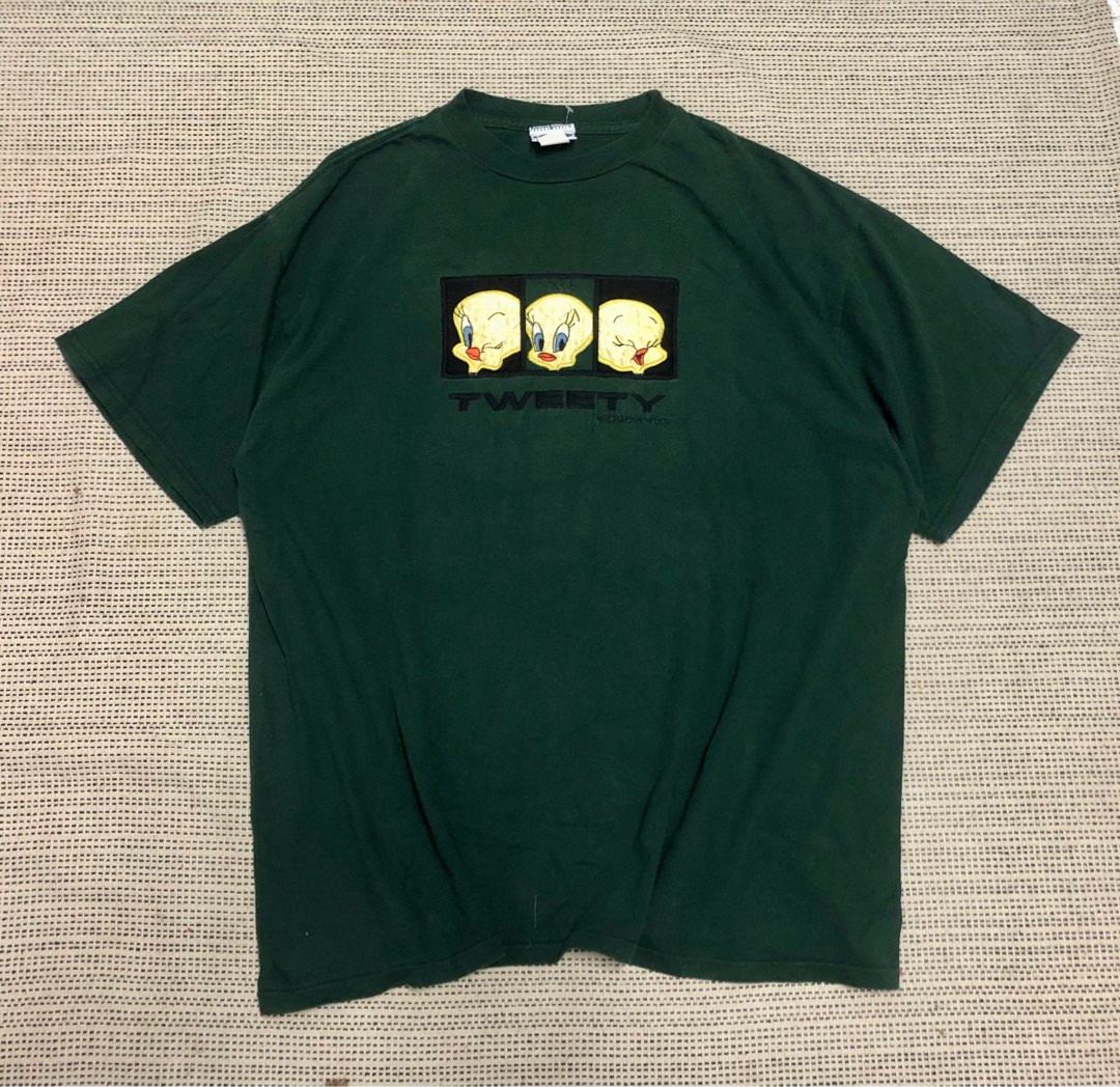 Vintage 1995 tweety looney tunes cartoon embroidered logo, Men's ...