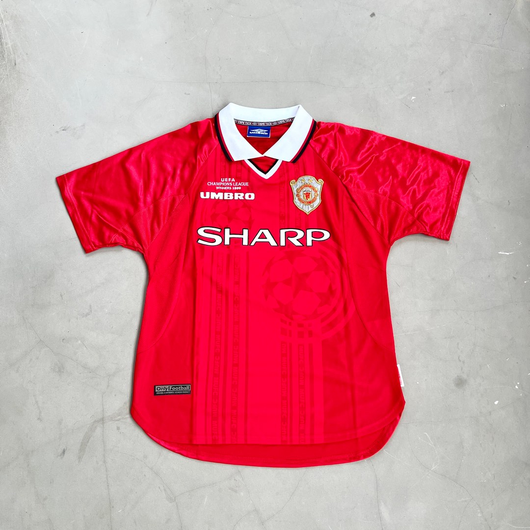 Vintage 1999 UCL Winners Manchester United Home Jersey , Men's Fashion ...