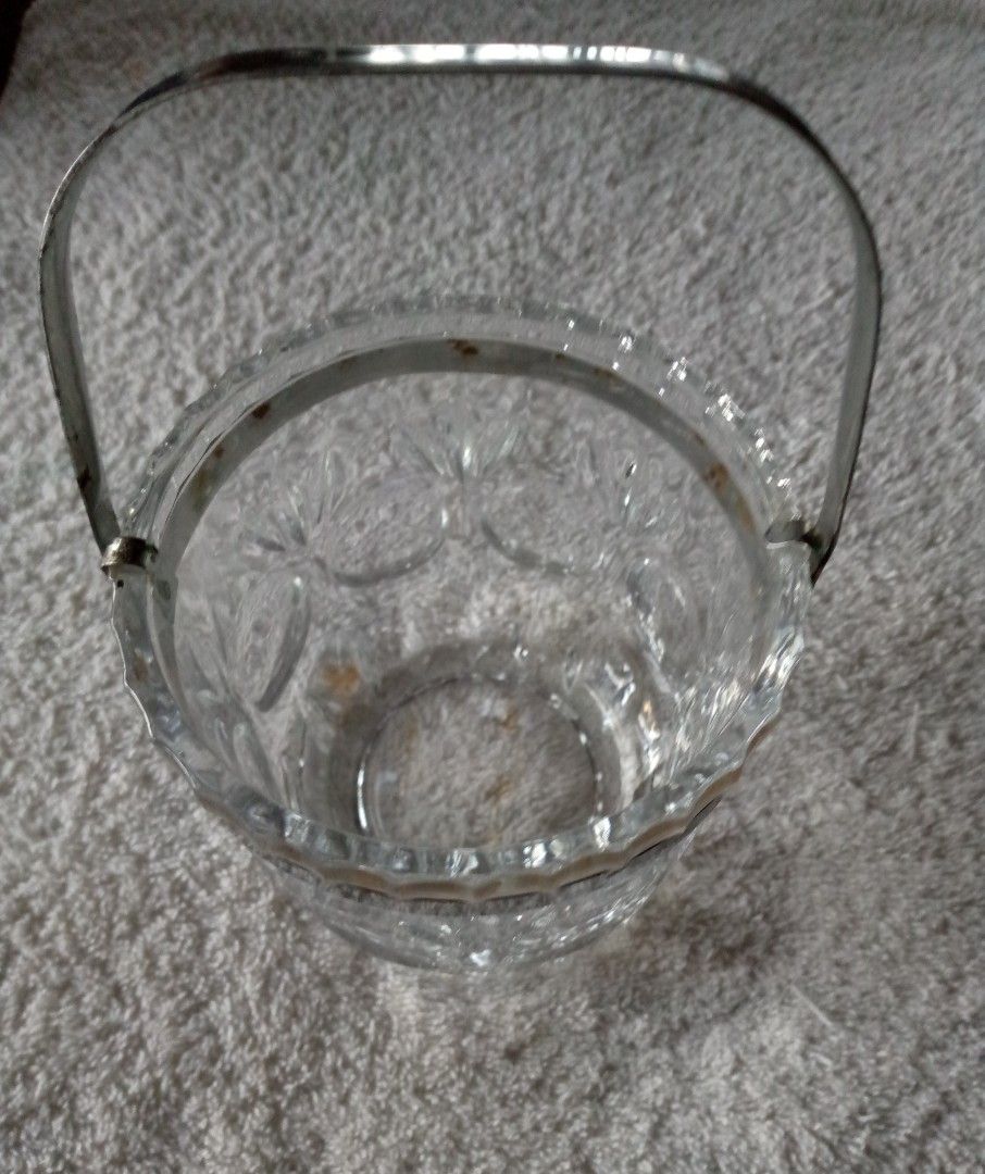 Vintage Clear Glass Ice Bucket Hobbies And Toys Memorabilia And Collectibles Vintage Collectibles