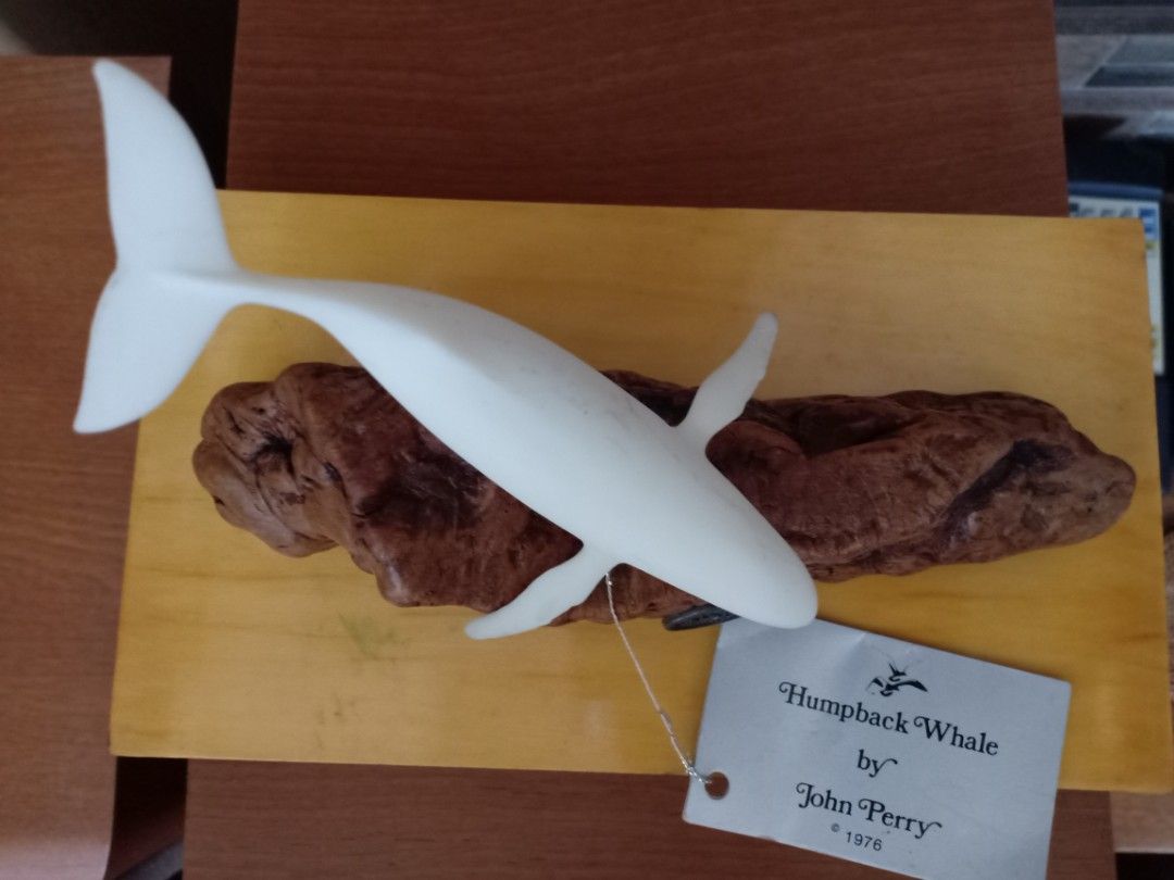 Vintage John Perry Humpback Whale Sculpture, Hobbies & Toys ...