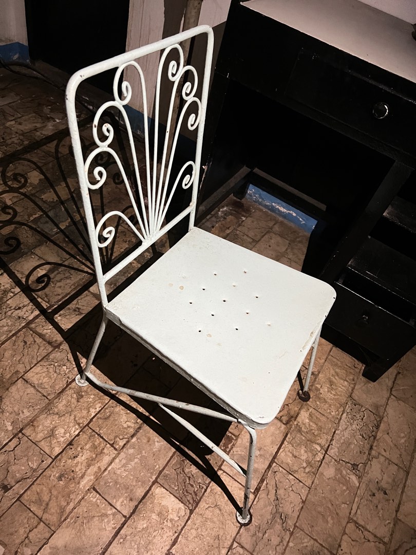 Vintage metal chair, Furniture & Home Living, Furniture, Chairs on ...