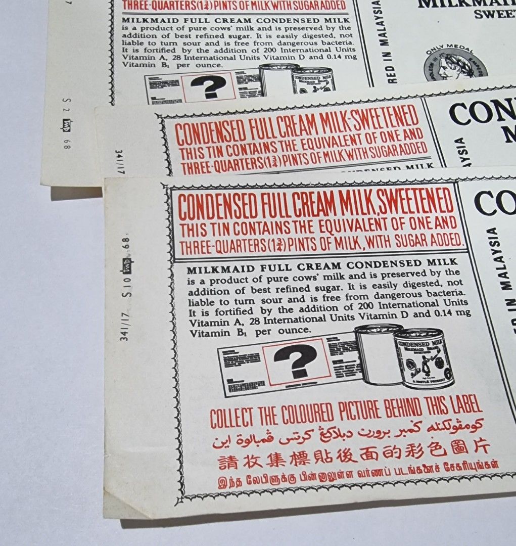 Vintage Milkmaid Labels. Unused on Carousell