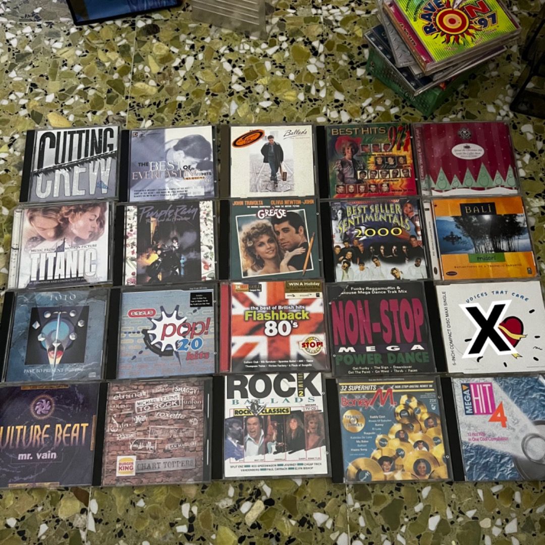 Vintage Old CDs George Micheal Bon Jovi English Pop Retro Rock Compilation 80s 90s Y2K, Hobbies ...