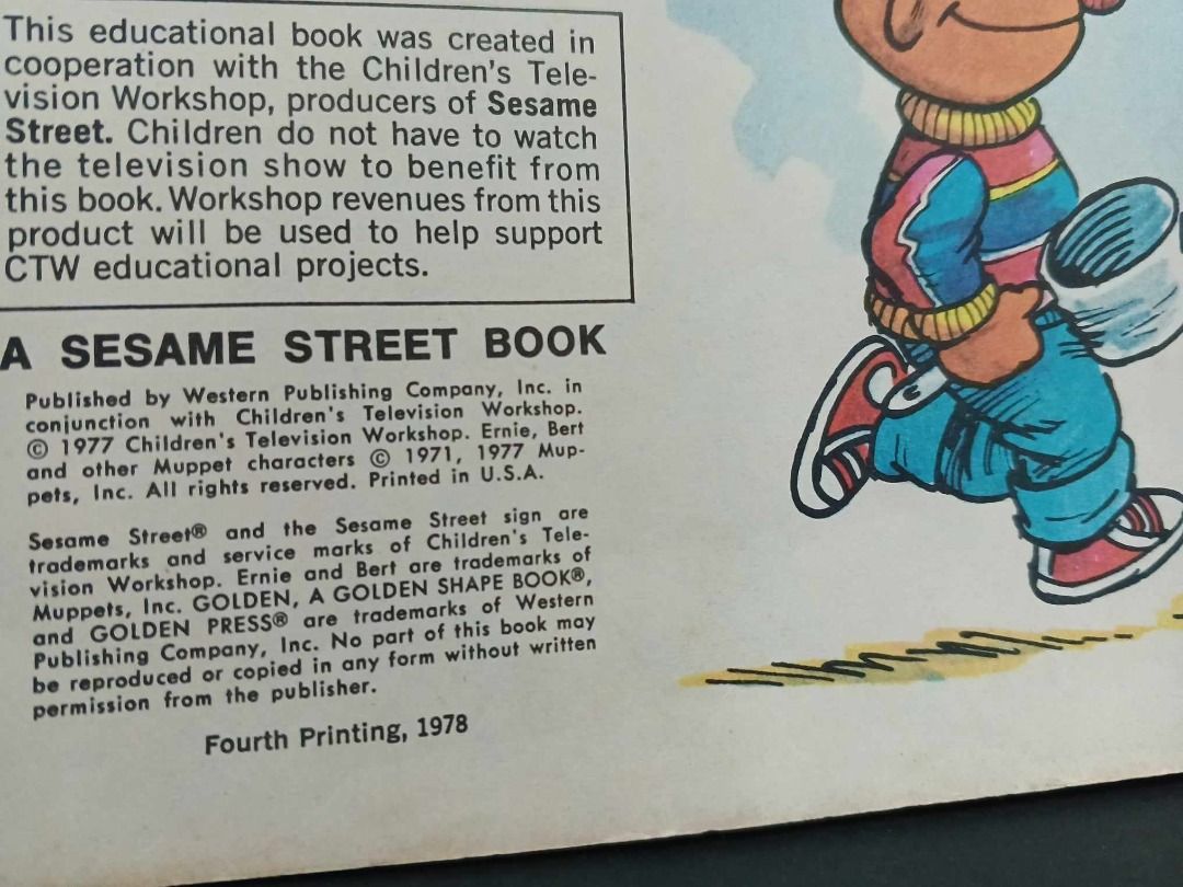 Vintage Rare 1978 Joe Mathieu Print [The ERNIE & BERT Book : Sesame ...