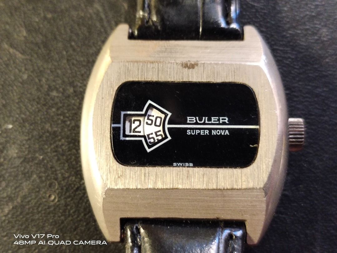Vtg Buler Jump Hour Mechanical Hand-Winding Watch, Men's Fashion, Watches & Accessories, Watches ...