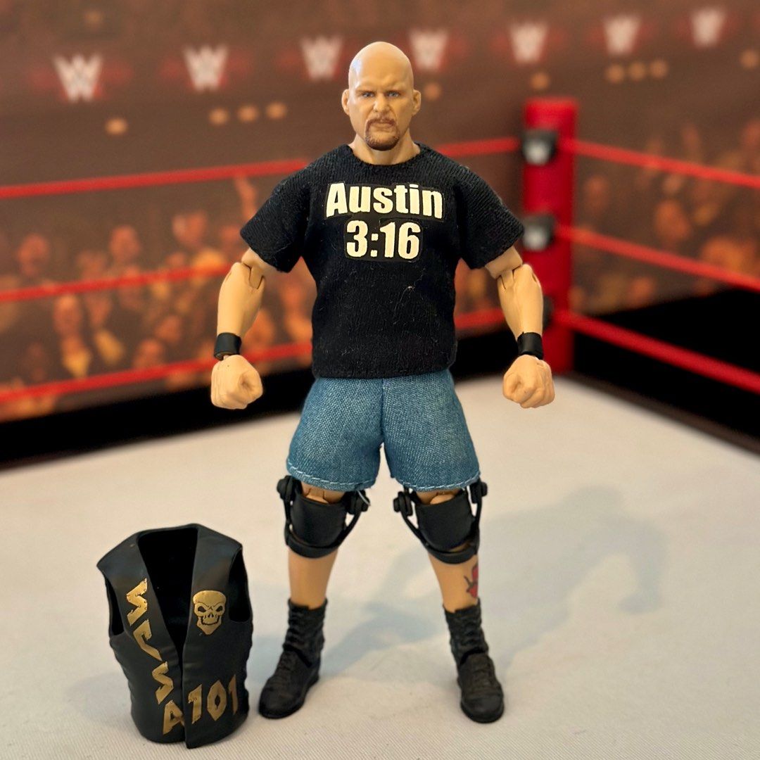 WWE Stone Cold Steve Austin (Elite) / Mattel Wrestling Action Figure ...